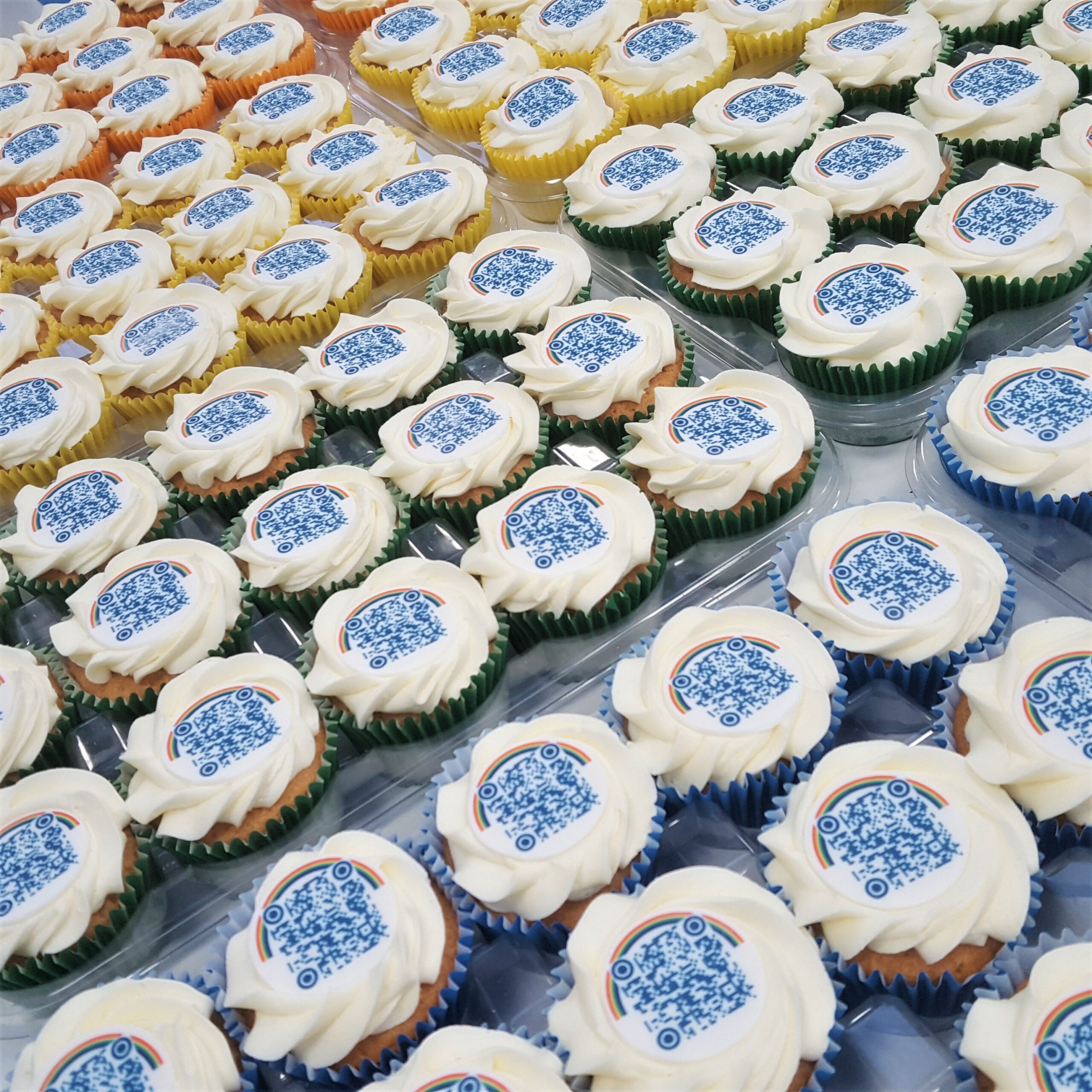 Logo Branded Frosted Cupcakes for Corporate Events